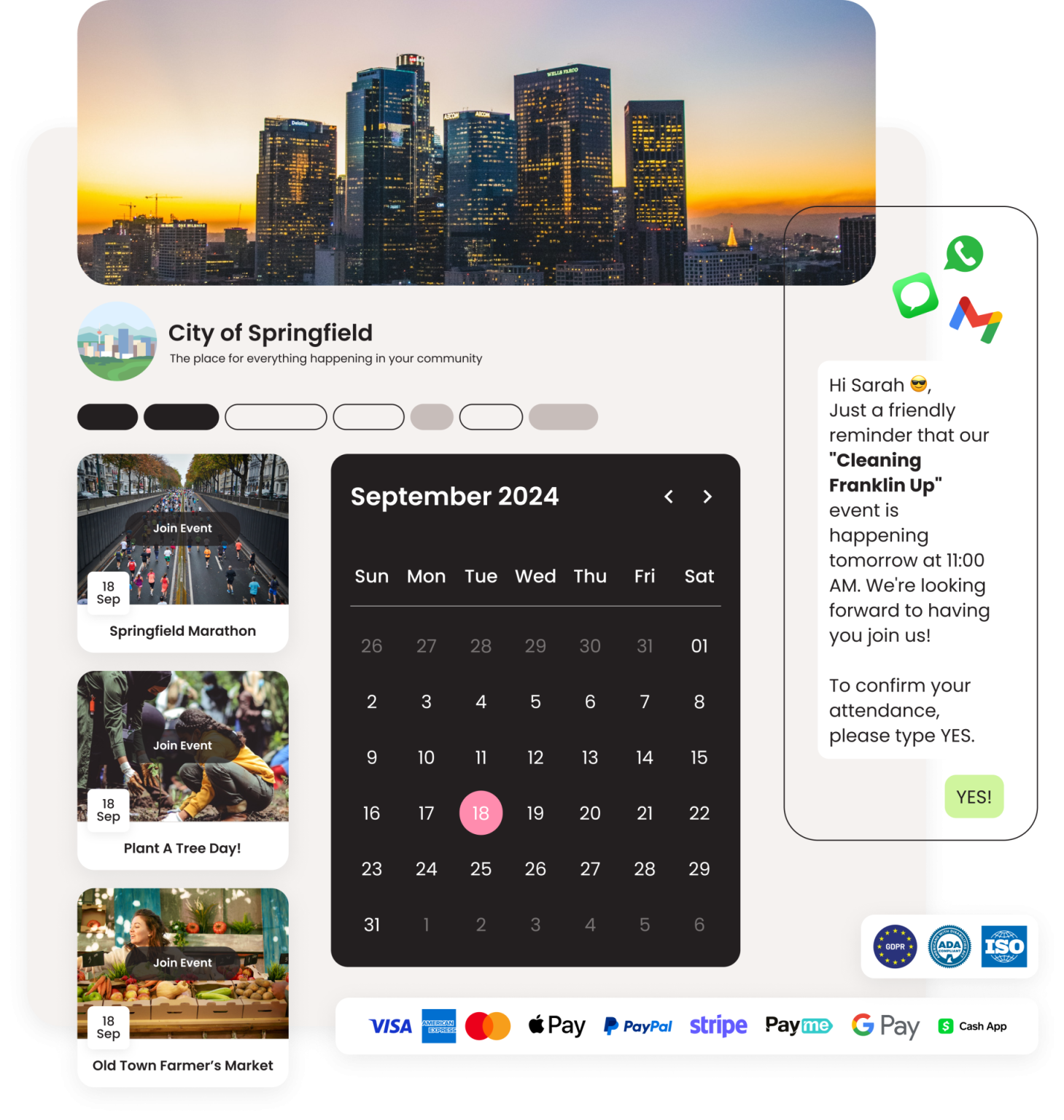 With | Centralized Community Calendar