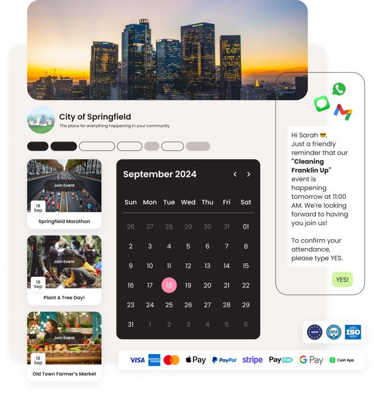 With | Centralized Community Calendar